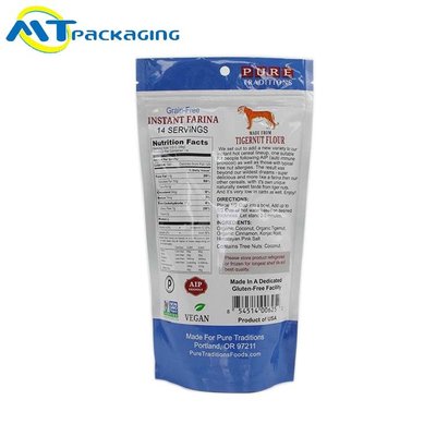 Stand Up Design Custom Printed Resealable Food Bags With Strong Sealing
