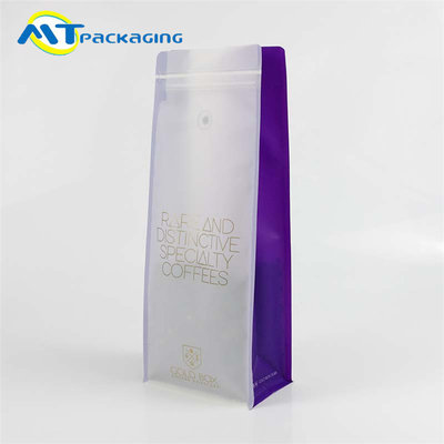 Eight-side coffee packing bag self-sealing custom printing with zipper