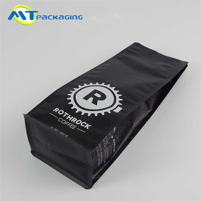 Customized box bottom pouch coffee packing bag self-sealing custom printing