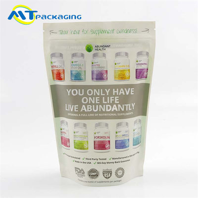 Beautiful Pattern Stand Up Gusseted Pouch Customized Thickness 10 Colors