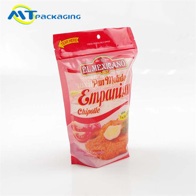 Beautiful Printing Stand Up Gusseted Pouch Anti Leakage For Breading Packaging