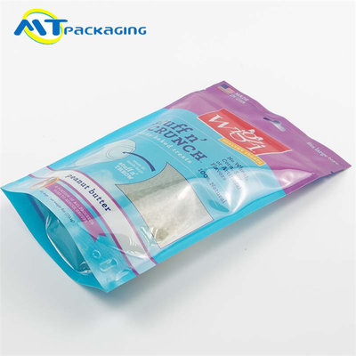 Zipper Top Pet Food Packaging Bags Fresh Keeping For Peanut Butter Packaging