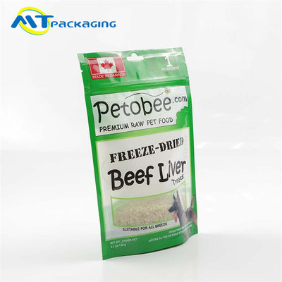 Reusable Puppy Food Pouches For All Breeds With Window And Zipper