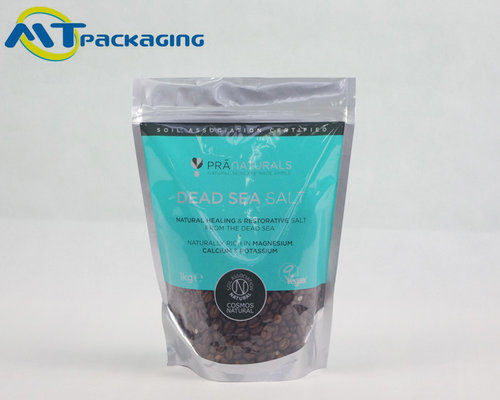 Water Proof Custom Printed Stand Up Pouches For Bath Salt Customized Logo