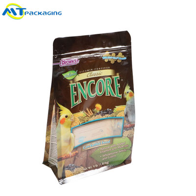 Cockatiel Food Stand Up Pouch , Zip Lock Pouch Resealable Food Packaging