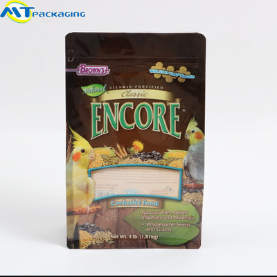 Cockatiel Food Stand Up Pouch , Zip Lock Pouch Resealable Food Packaging