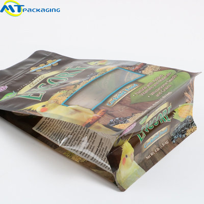 Cockatiel Food Stand Up Pouch , Zip Lock Pouch Resealable Food Packaging