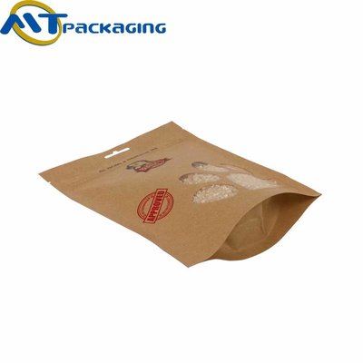 Stand Up Pet Food Pouches With Window , Custom Printed Food Packaging Bags
