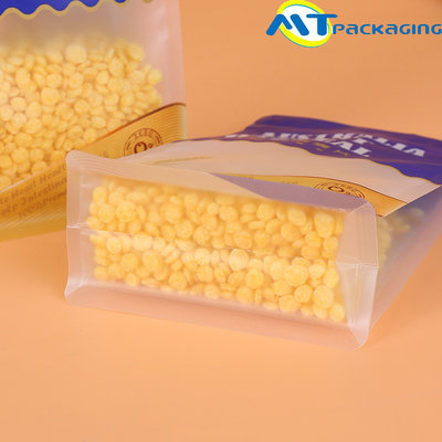k Plastic Flat Bottom Pouch With Valve Strong Sealing For Snack