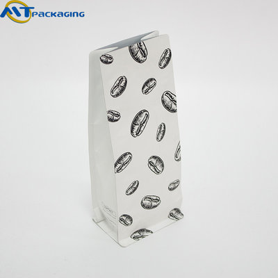 Flat Bottom Coffee Bags With Valve , Eco Friendly Food Packaging Bags