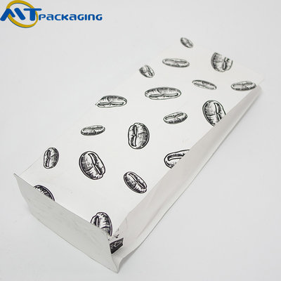 Flat Bottom Coffee Bags With Valve , Eco Friendly Food Packaging Bags