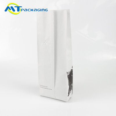 Reusable Flat Bottom Gusset Bags Stand Up Coffee Bags Large Capacity Laminated Material