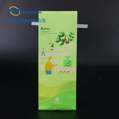 Reusable 1000G Quad Seal Coffee Packaging Bags With Tin Tie Gravure Printing