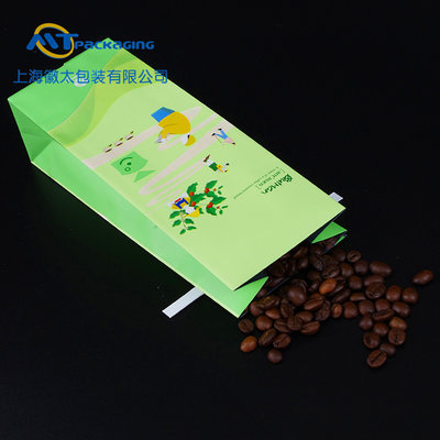 Reusable 1000G Quad Seal Coffee Packaging Bags With Tin Tie Gravure Printing