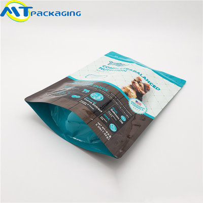 Stand Up Self Supporting Dog Food Pouches Zipper Lock Resealable Food Packaging