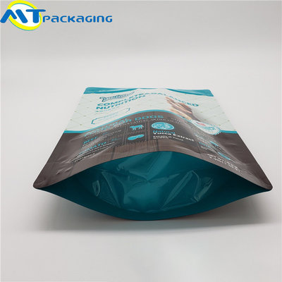 Stand Up Self Supporting Dog Food Pouches Zipper Lock Resealable Food Packaging