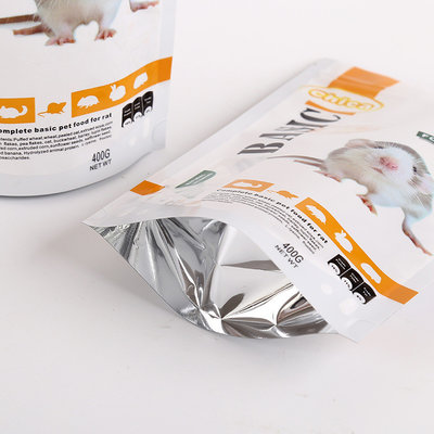 Zipper Top Pet Food Packaging Bags Fresh Keeping Custom Printed For Dog