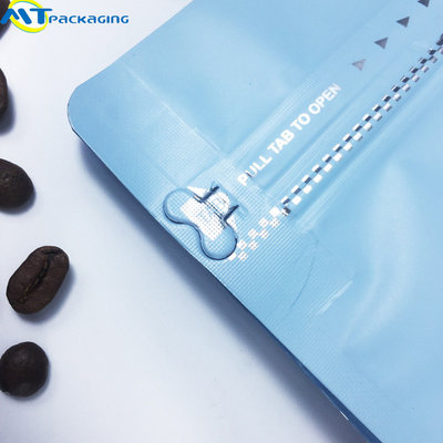 500G Matt Black Flat Bottom Pouch Exquisite Creative Design For Coffee Bean