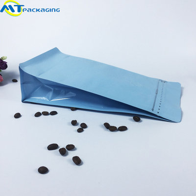 500G Matt Black Flat Bottom Pouch Exquisite Creative Design For Coffee Bean