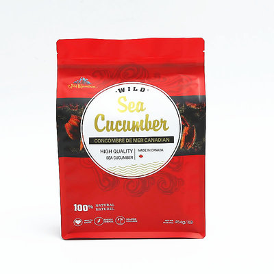 Flexible Heat Seal Flat Bottom Bag Aluminum Foil Food Packaging Red Color