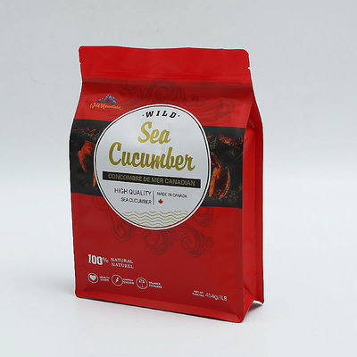 Flexible Heat Seal Flat Bottom Bag Aluminum Foil Food Packaging Red Color
