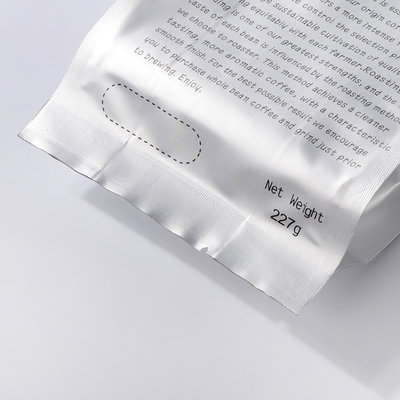 Quad Self Sealing Zipper Coffee Packaging Bags Customized Logo Printing