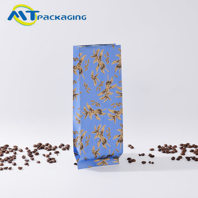 Laminated Material Coffee Packaging Bags Stand Flat For Shelf Display Multi Color