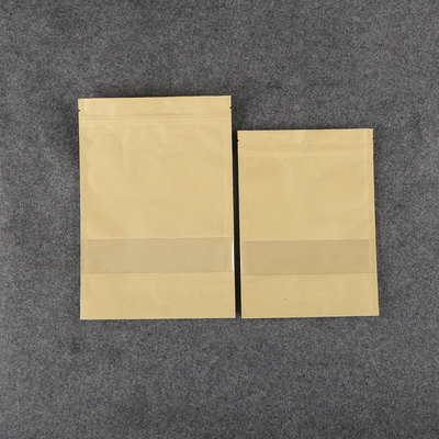 Window Design 3 Side Seal Flat Pouch Customized Printed Logo For Beef OEM