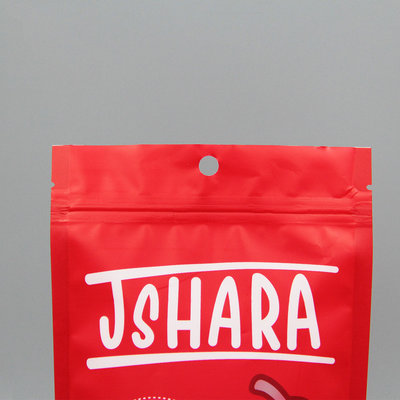 Resealable Stand Up Plastic Custom Printed Zipper Pouch Matte Finish For Food