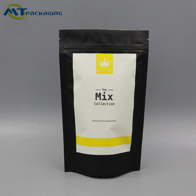 Customized Stand Up Resealable Pouch Independent Royal Tea  Packaging Bags