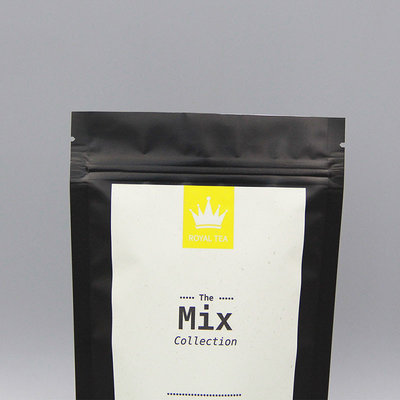 Customized Stand Up Resealable Pouch Independent Royal Tea  Packaging Bags