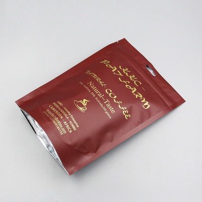 250G Different  color Coffee Packaging Bags Stand Up Pouch With  Zipper