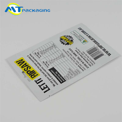 Euro Hole Design 3 Side Seal Flat Pouch Large Capacity Customized Color