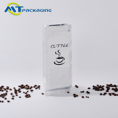 Quad Self Sealing Zipper Coffee Packaging Bags Customized Logo Printing