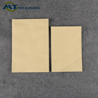 Window Design 3 Side Seal Flat Pouch Customized Printed Logo For Beef OEM