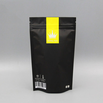 Customized Stand Up Resealable Pouch Independent Royal Tea  Packaging Bags