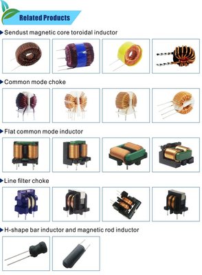 Custom sendust magnetic core toroidal inductor/common mode choke coil/flat common mode inductor/line filter choke