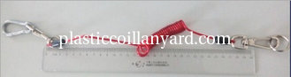 China Quick release extending red coil lanyard 1.0mm stainless steel wire cable security device supplier