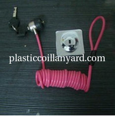 China High string wire coil lanyard best combination lock and leash by custom OEM tool tether supplier
