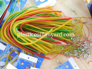 China Colorful safety fishing lanyard spring coil cable popular 5m fishing accessory for rod supplier
