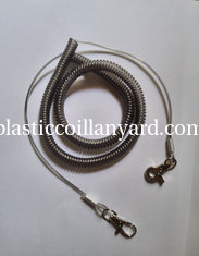 China Good strong stainless steel wire flexi coil lanyard reduces risk of loss valuable items supplier