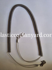 China Long transparent black protective lanyard leash coil fishing lanyard for rod safety supplier