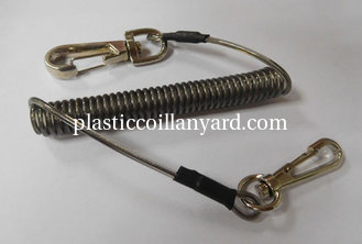 China Protecton coil leash with high quality snap hooks 2pcs custom request coil size and type supplier