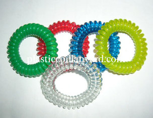 China Spiral wrist coil with ring key chain keychain holder stretchable wrist&neck coil lanyard supplier
