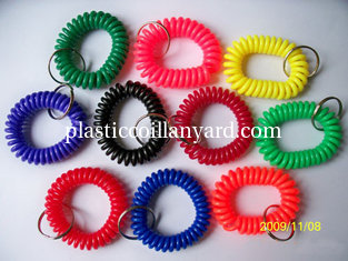 China Hot sales China factory wholesale high quality plastic wrist coil key holders key chains supplier