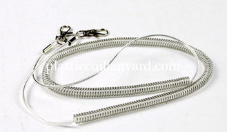 China Transparent gray hot selling plastic fishing rod lanyard anti-drop coiled tether OEM made supplier