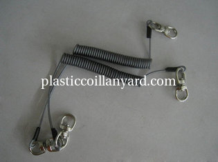 China Popular style wholesale coil lanyard factory spiral spring w/robster clip stretch lanyard supplier