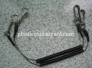 China 1.8m Long Quality Real Steel Coil Spiral Cord Tool Lanyard Holder to Help Prevent from Hitting supplier