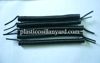 China Factory OEM TPU High Quality Black Spiral Coil Tether Part 2.5mm Diametre 15cm Length supplier