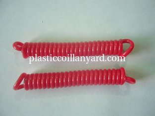 China Red Fashionable Spring String Coiled Tether Part w/90degree Fused Loop Weld on Each Ends supplier